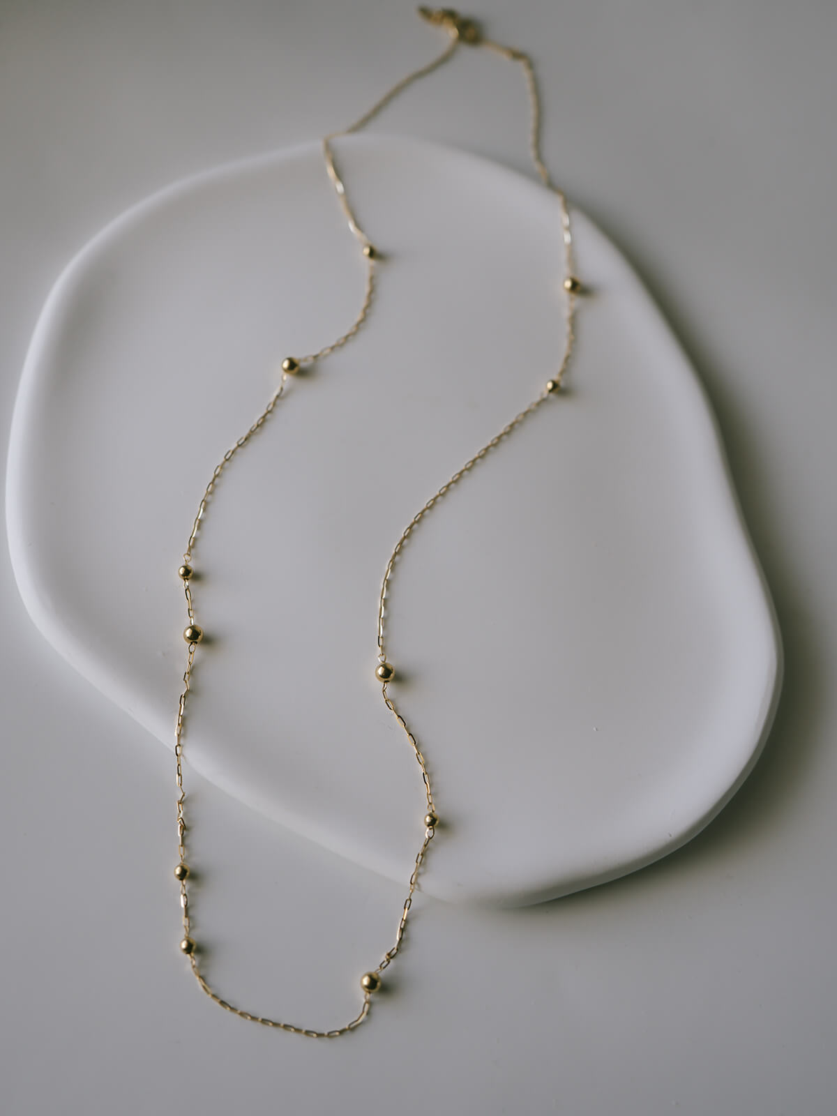 K18 Ball Chain Necklace | ARIADNE-ORBIS NECKLACE – Ops. Jewelry