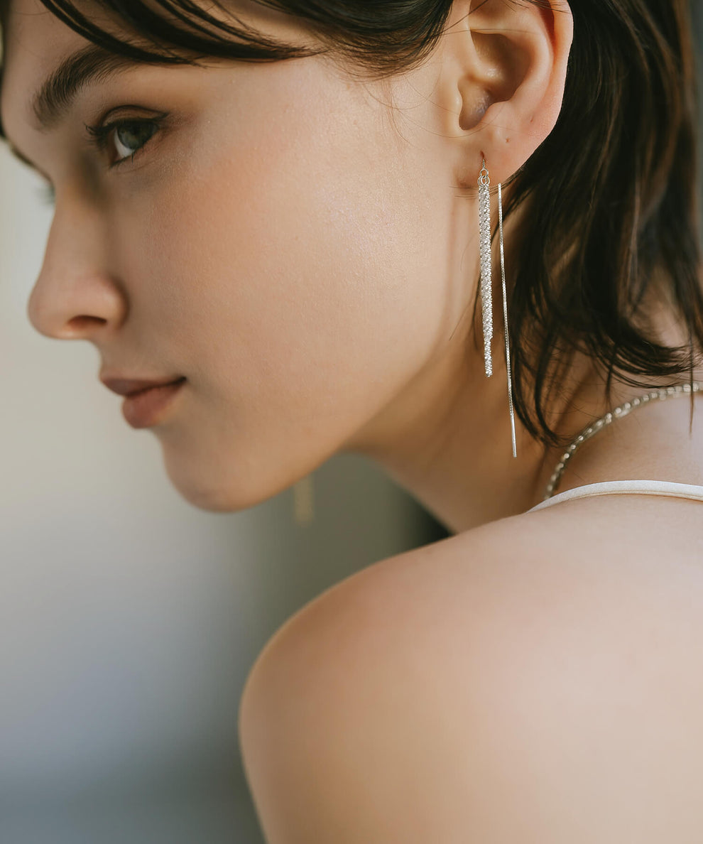 Silver925 Tassel Earrings | FILARA PIERCE – Ops. Jewelry