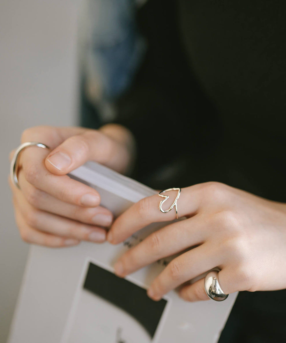 Silver925 Heart Flow Ring | HEART FLOW RING – Ops. Jewelry