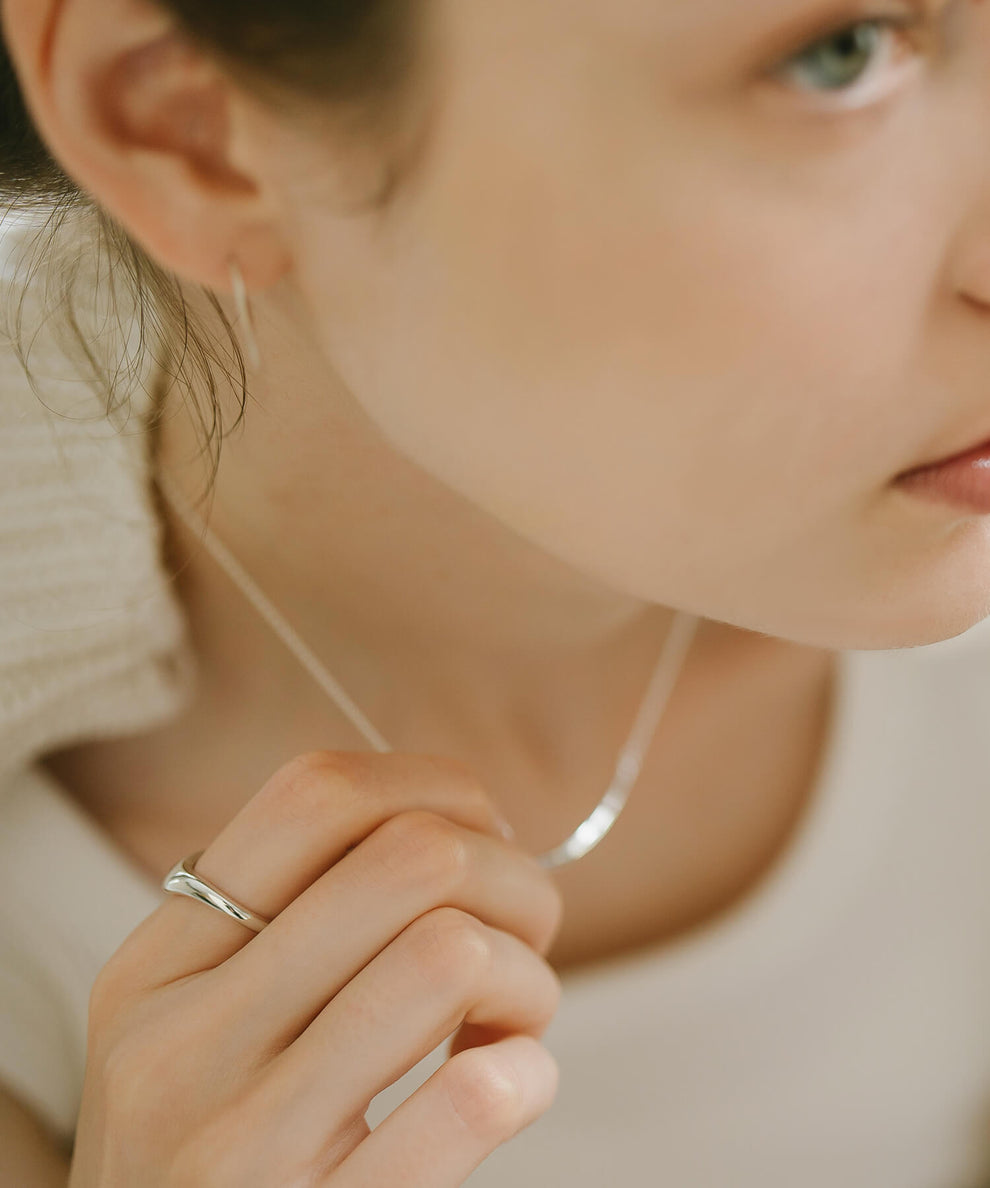 Silver925 Plump Wedge Ring | NERO SILVER WEDGE RING – Ops. Jewelry